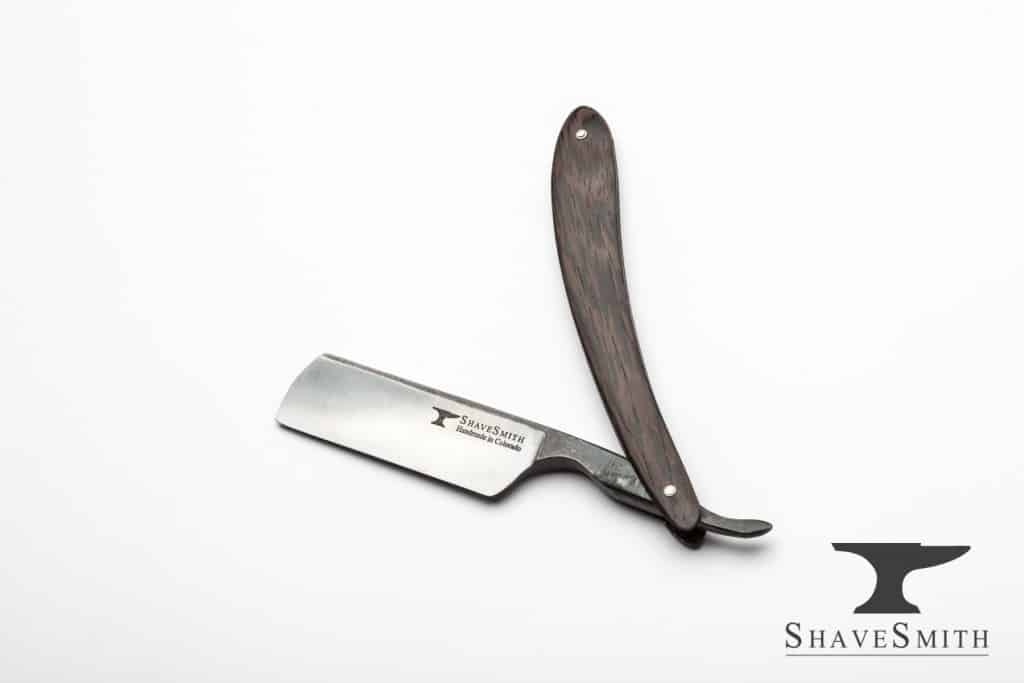 7/8ths Wedge Grind Wenge Wood and Fine Silver Custom Straight Razor ...